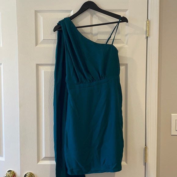 Likely | Dresses | One Shoulder Toga Style Jewel Toned Dress | Poshmark